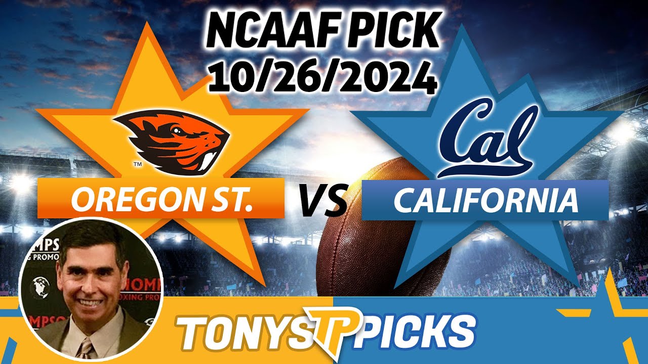 Oregon St vs. California Pick 10/26/24 NCAAF Week 9 Predictions - YouTube
