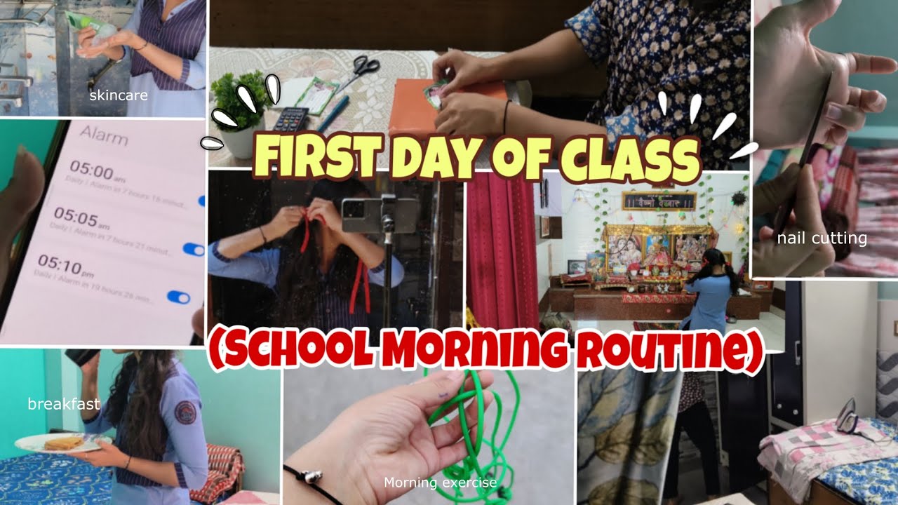 School Morning Routine ⛅📒|FIRST DAY OF SCHOOL📋#school #morningroutine # ...