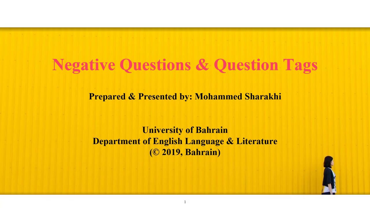Negative Questions & Negative Tags - YouTube