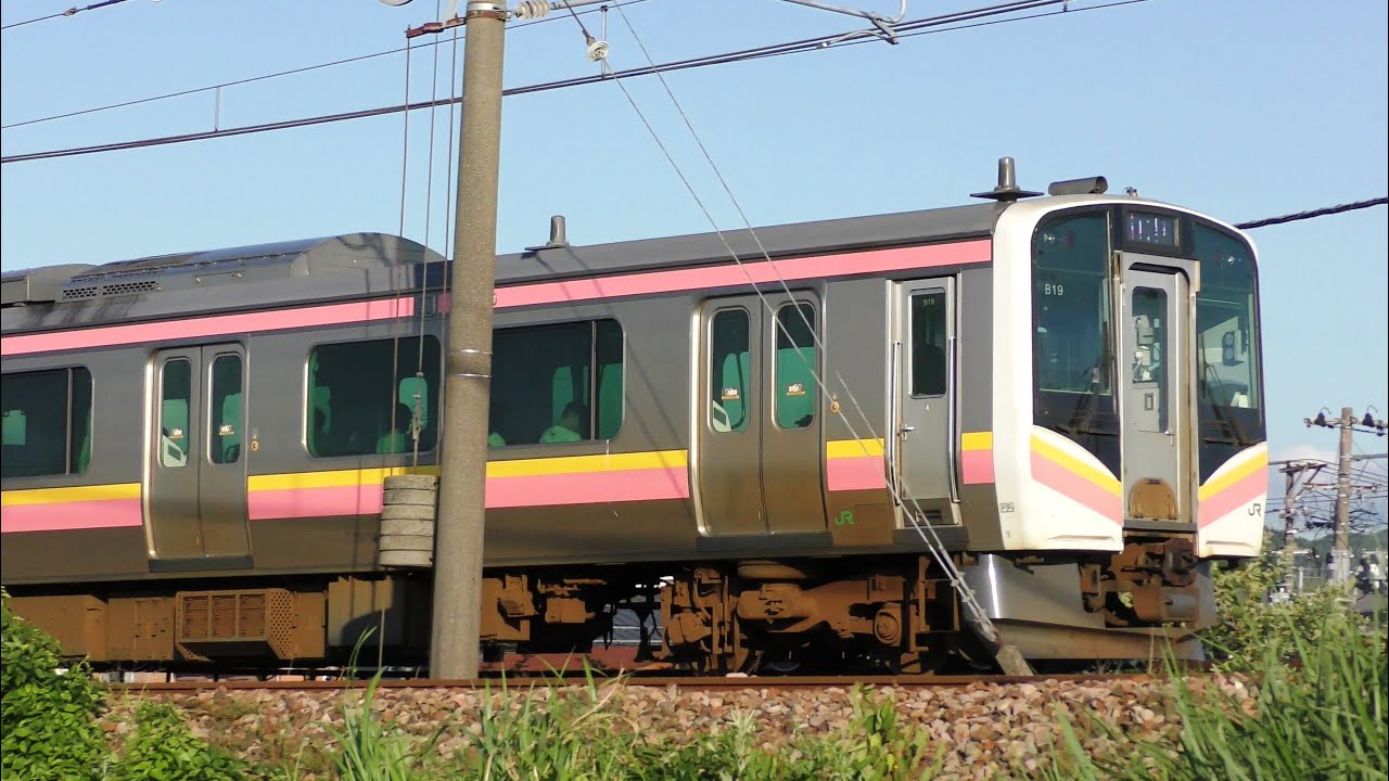 信越本線上り快速直江津行き【4K】E129系B19編成3374M - YouTube