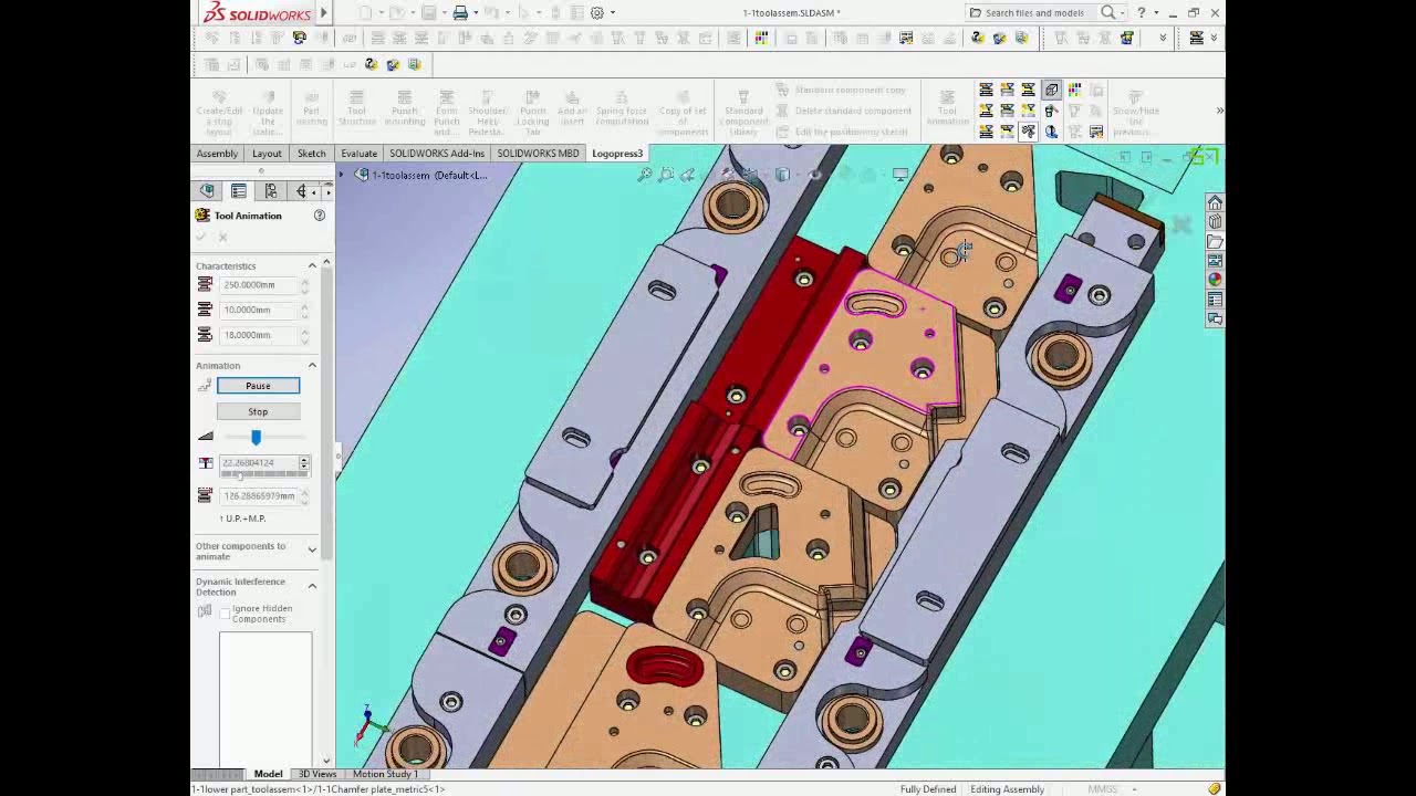 progressive sheet metal die - YouTube