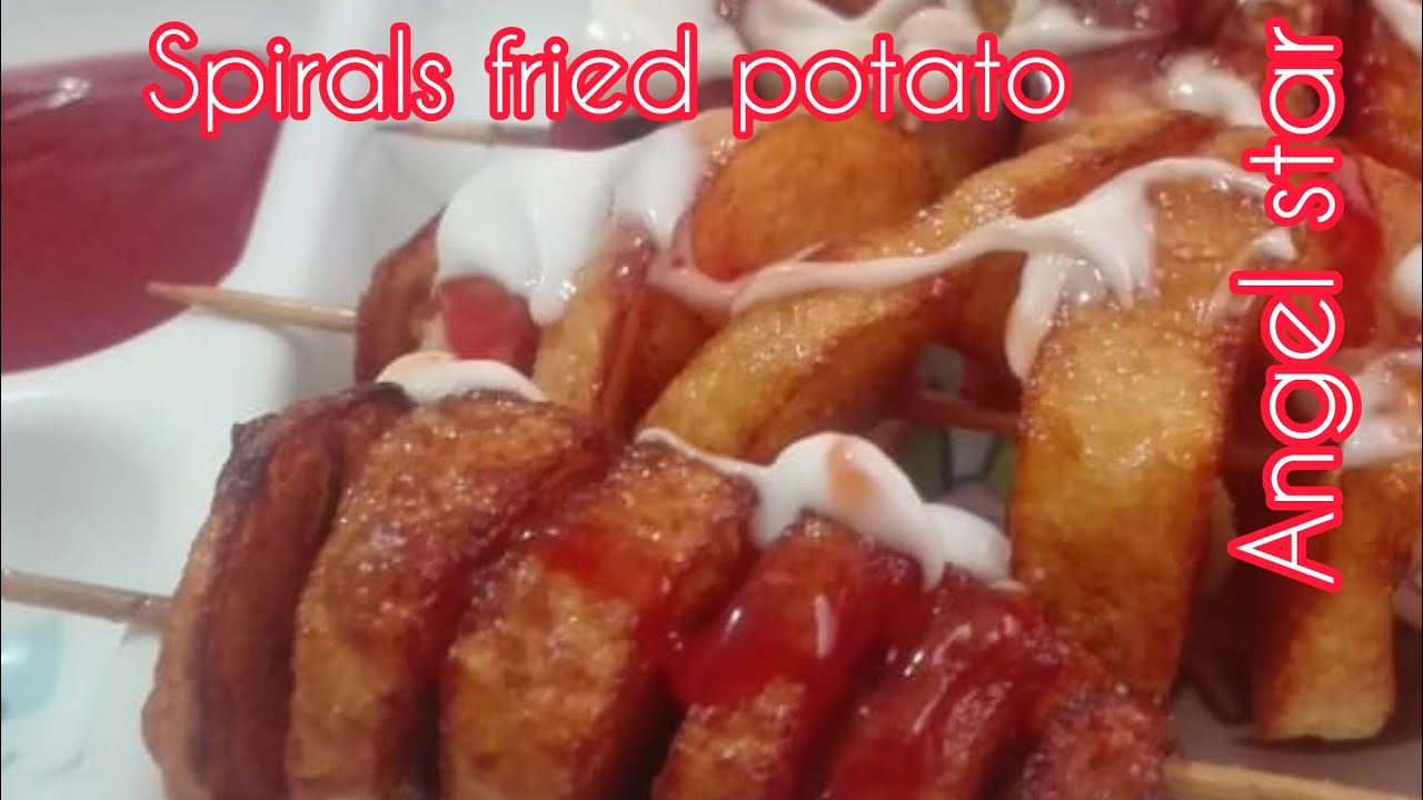 Spirals fried potato recipe/potato recipe/amazing twisted potato's on a ...