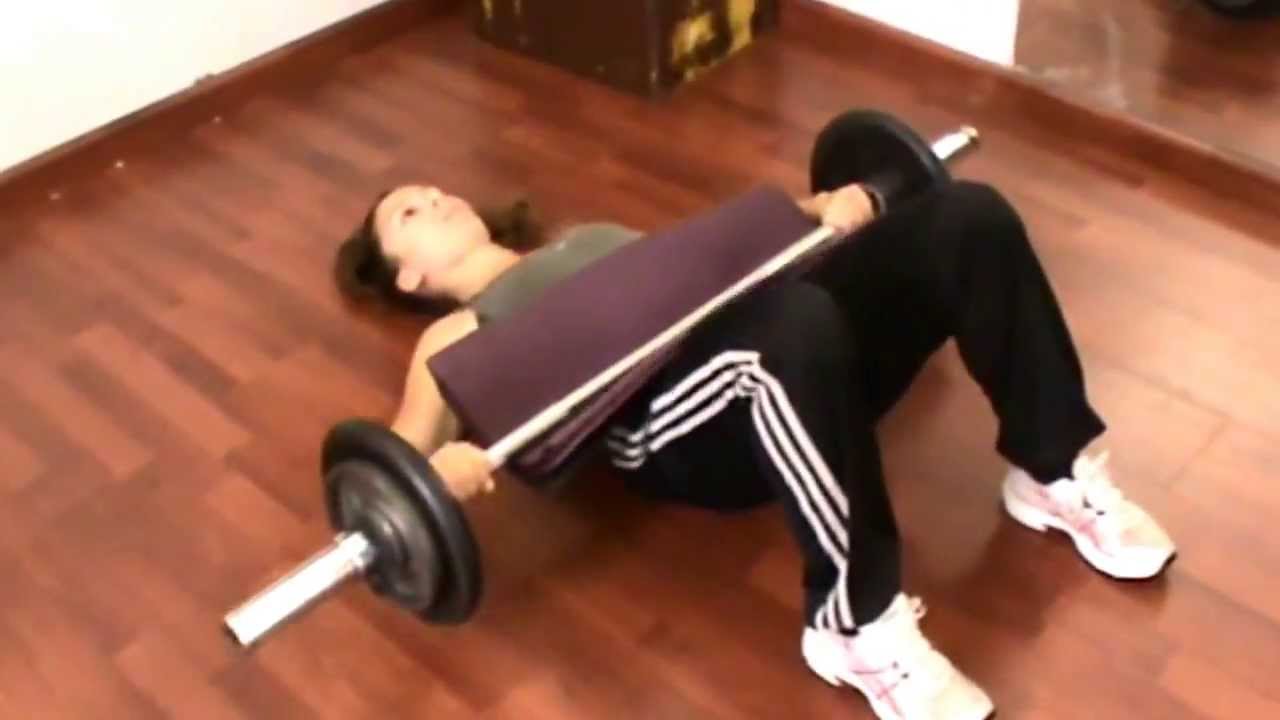 GLUTEI : PONTE PER GLUTEI CON BILANCIERE - YouTube
