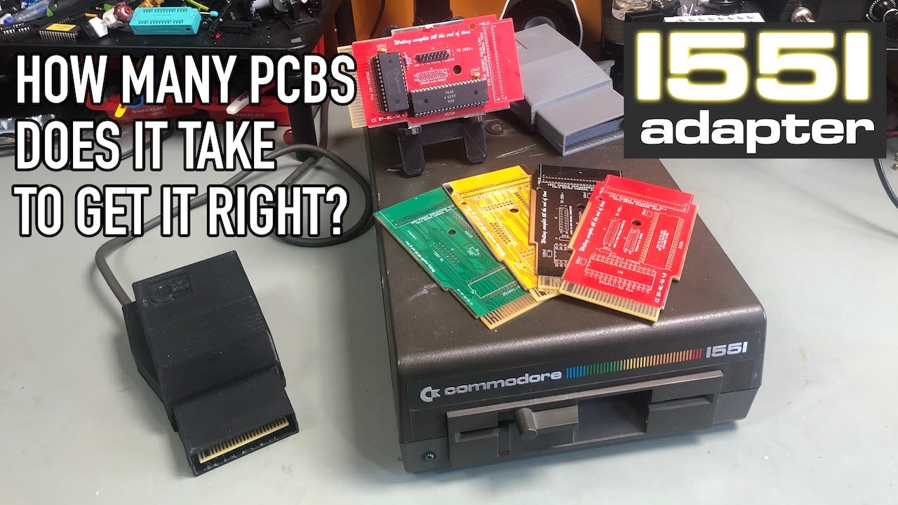 Commodore 1551 Disk Drive Part 2: The Final PCB - YouTube