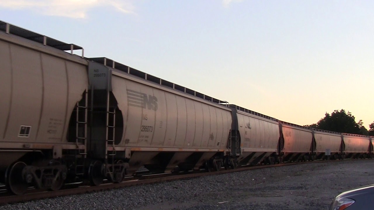 NS 9721 leads an EB grain train Decatur AL 08-24-17 - YouTube