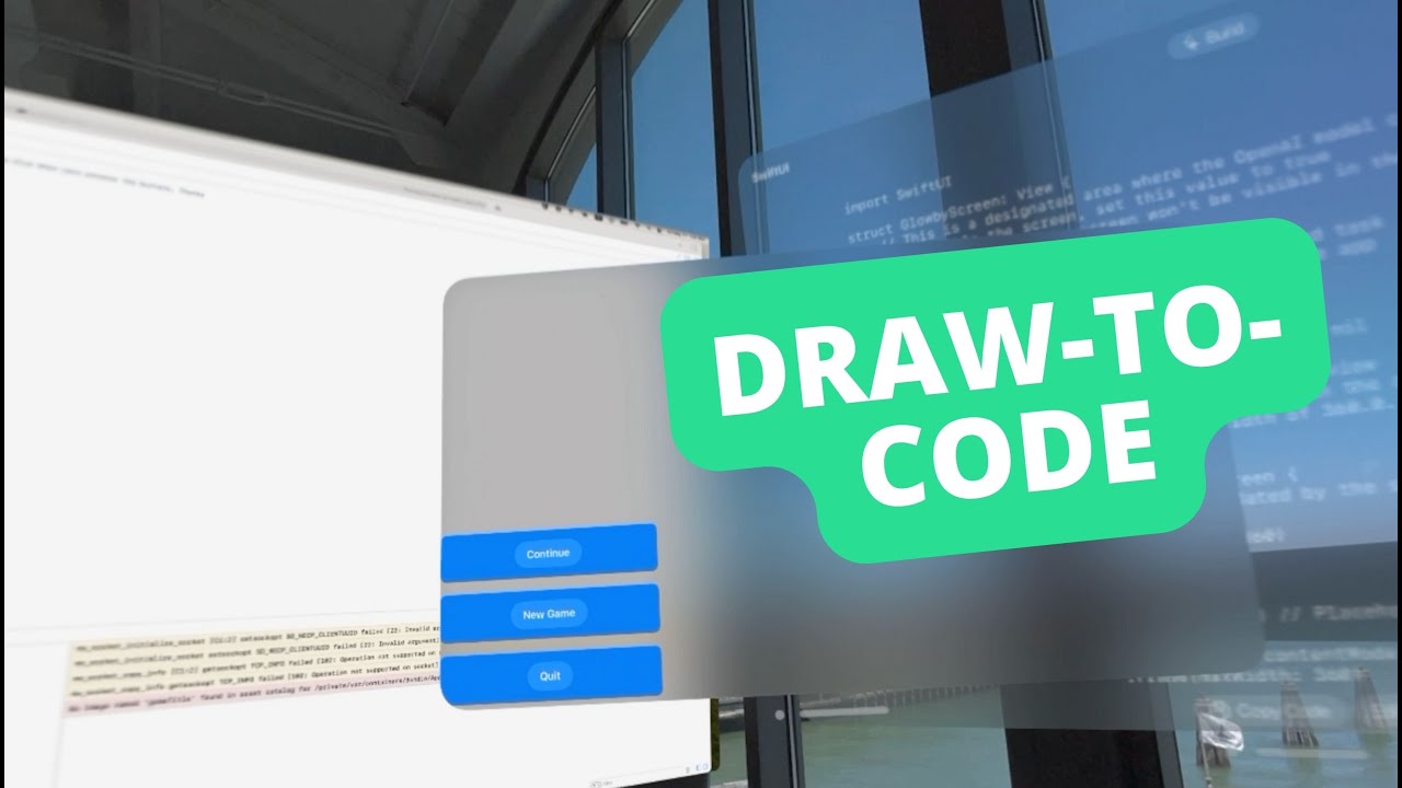 Draw to code on Vision Pro. Game Menu. - YouTube