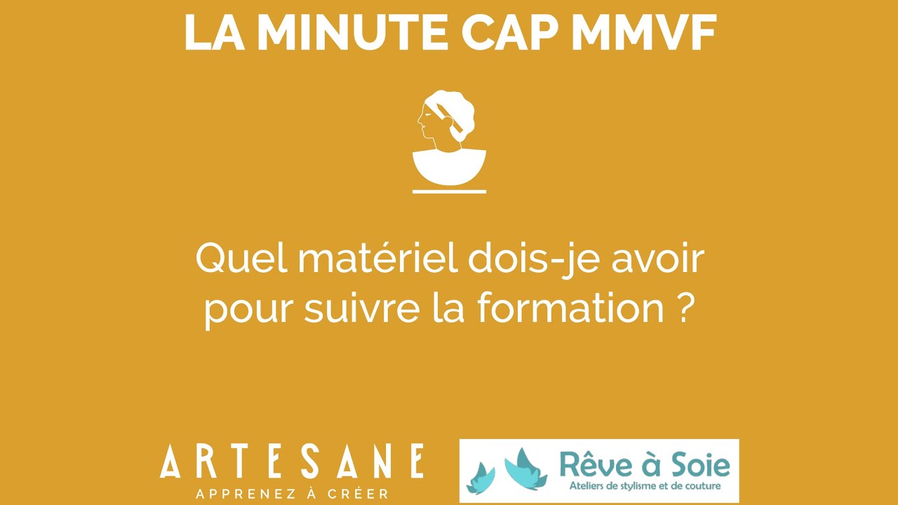 La minute CAP MMVF - Quel matériel dois‑je avoir pour suivre la formation ? - YouTube