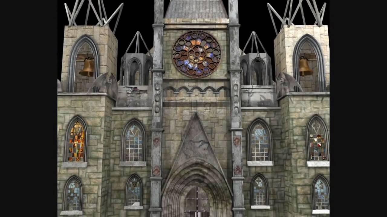 Church made in blender 3D - YouTube