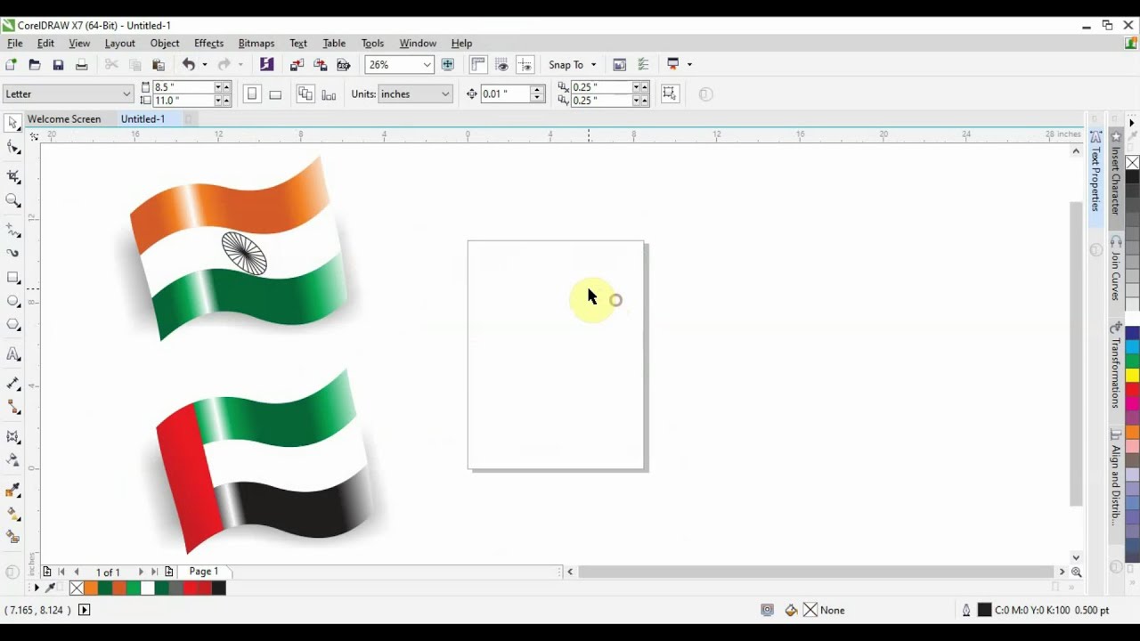 Flags Design in Corel draw | Corel draw Tutorial - YouTube