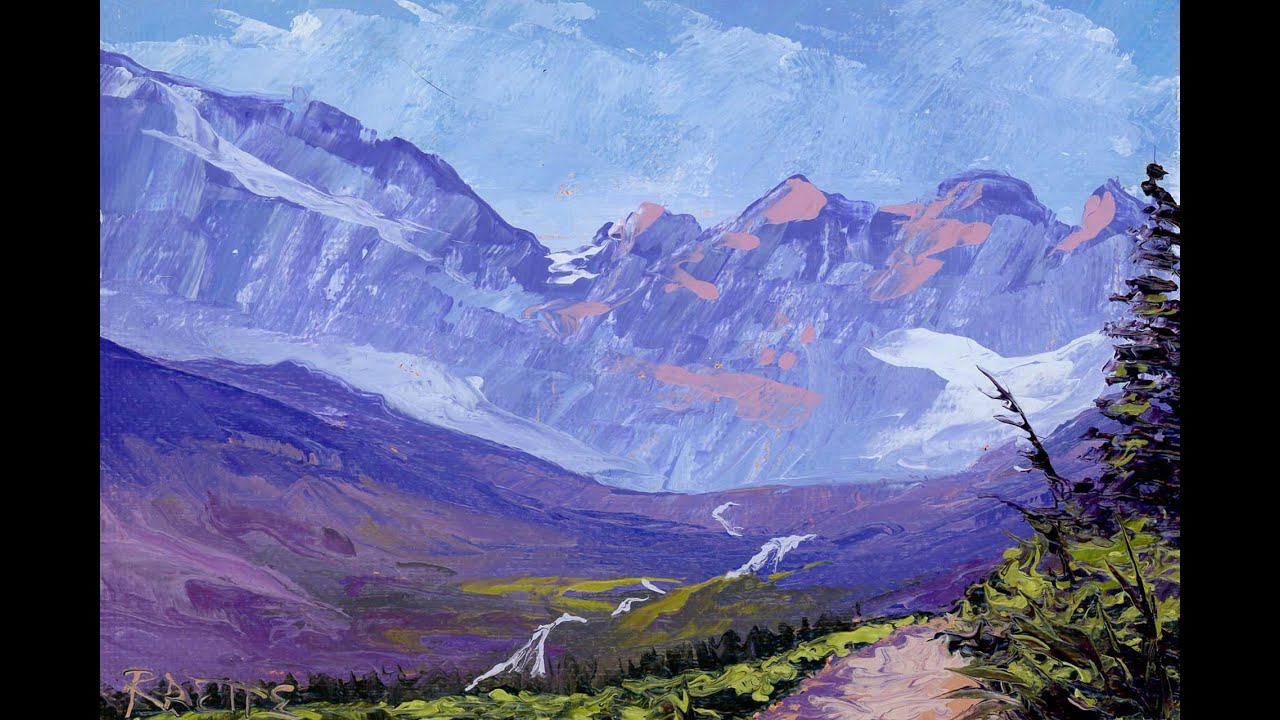 15 Glacier Park palette knife oil paintings by artist Raette Meredith ...