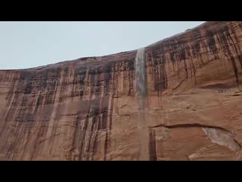 Storm creates huge waterfalls at Lake Powell pt. 3 - YouTube