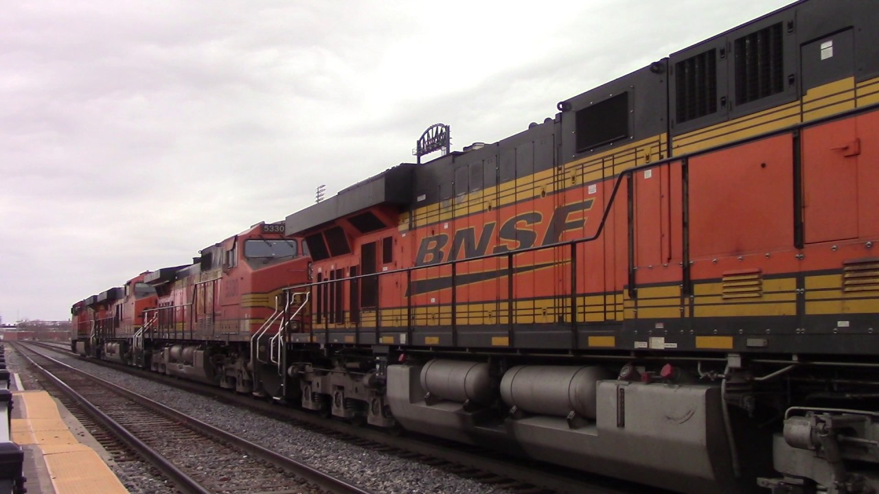 BNSF 7780 East Joliet, IL 3/5/17 - YouTube