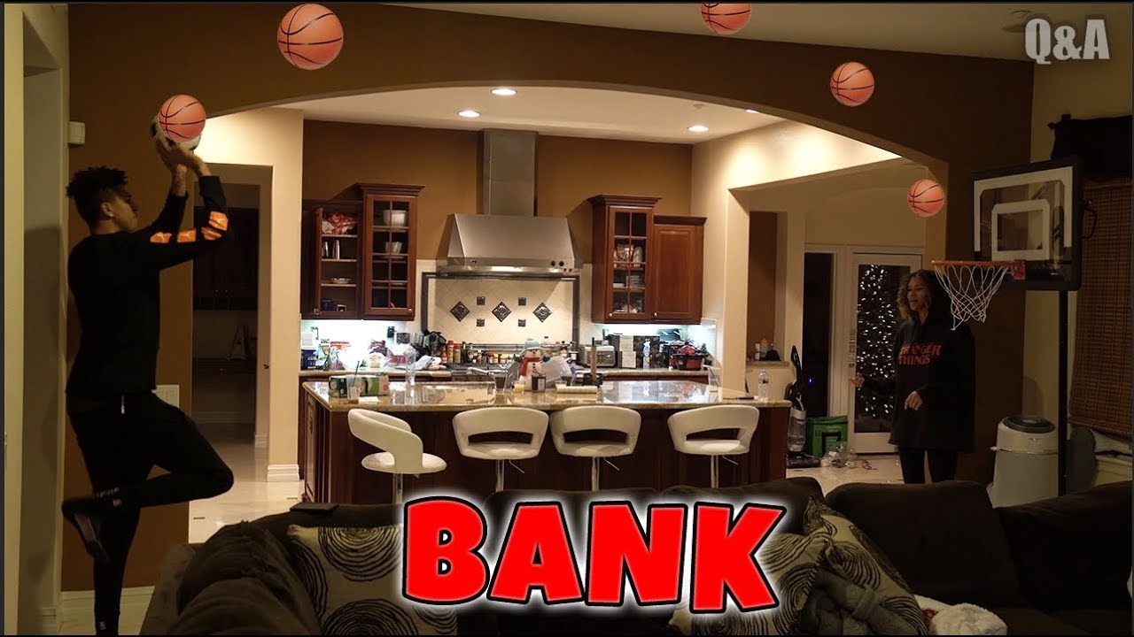 INDOOR MINI-HOOP BASKETBALL CHALLENGE vs My Sister! - YouTube