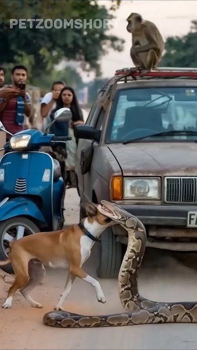 🐍⚔️ Dog vs Python Fight #wildlife #animals #animalworld #nature #shorts ...