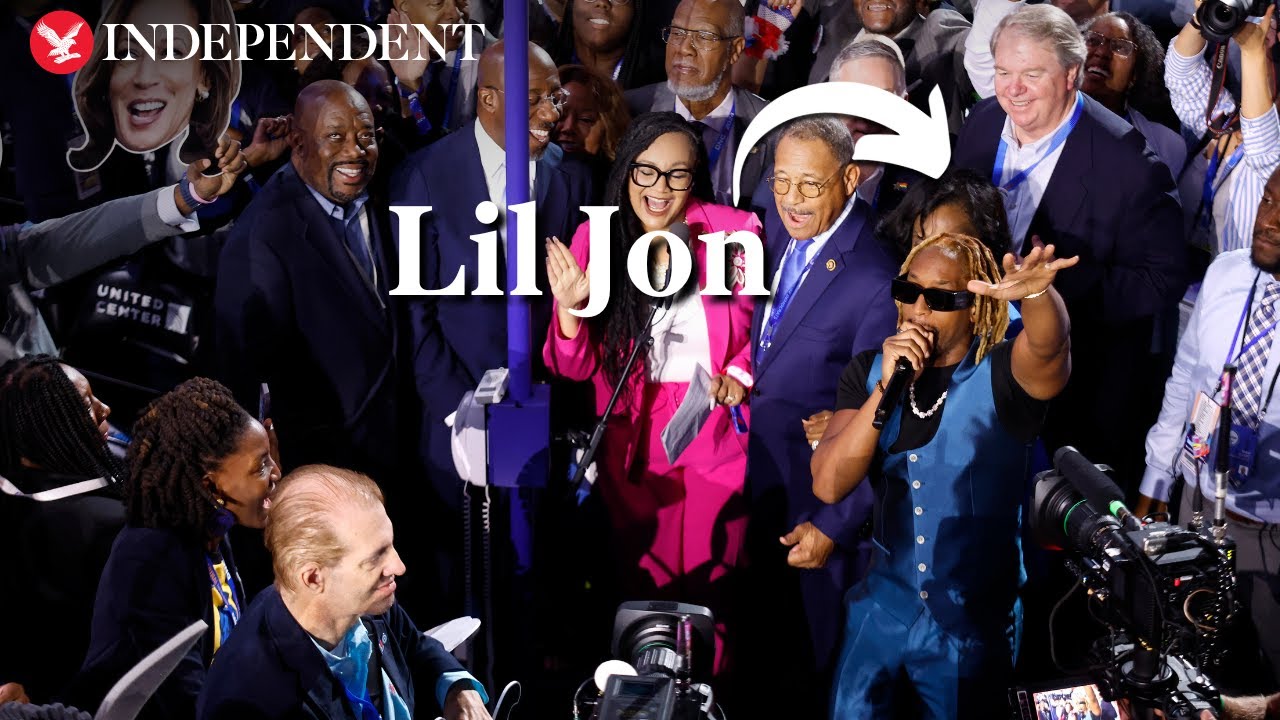 Rapper Lil Jon makes surprise appearance at DNC day two - YouTube