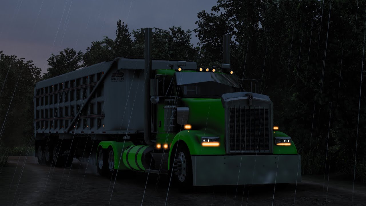 American Truck Simulator |John Ruda Custom W900| "Green Machine" Loaded ...