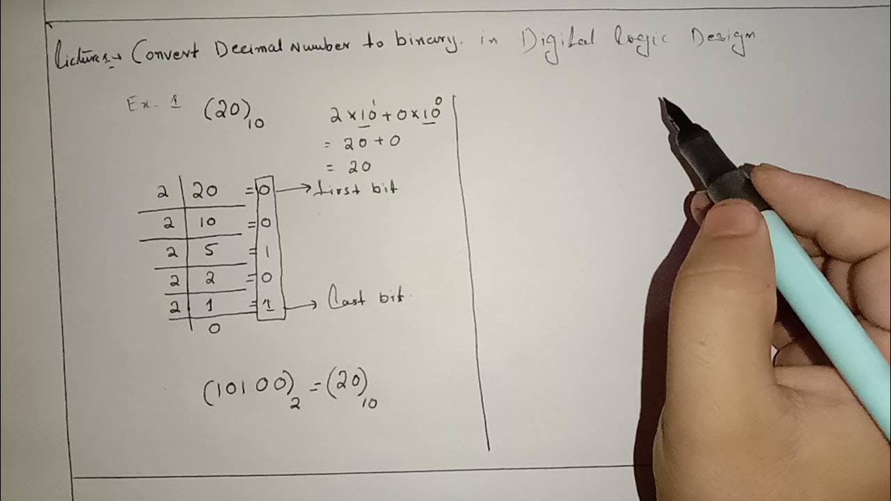 Convert Decimal to binary in Digital Logic Design(DLD) - YouTube