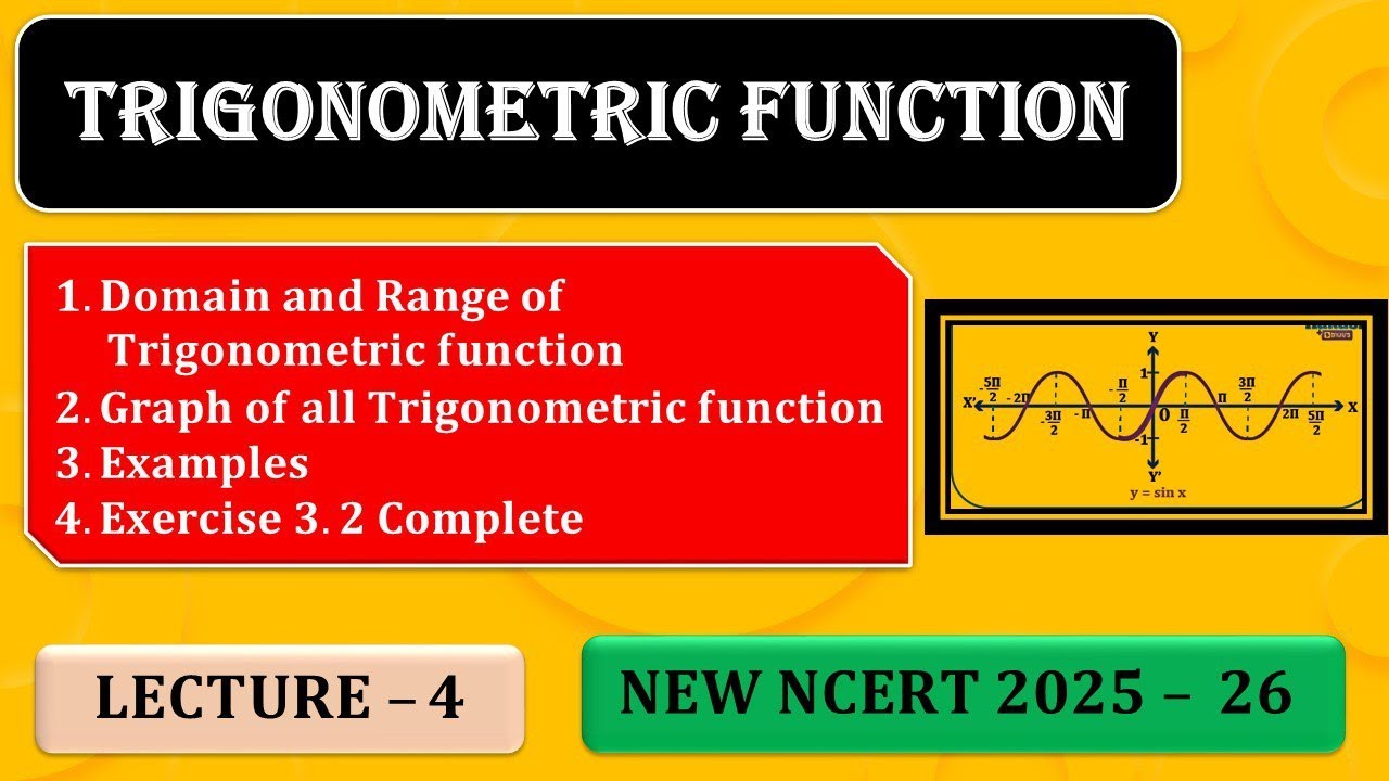 Domain Range and Graph of all Trigonometric function 11th Maths ...