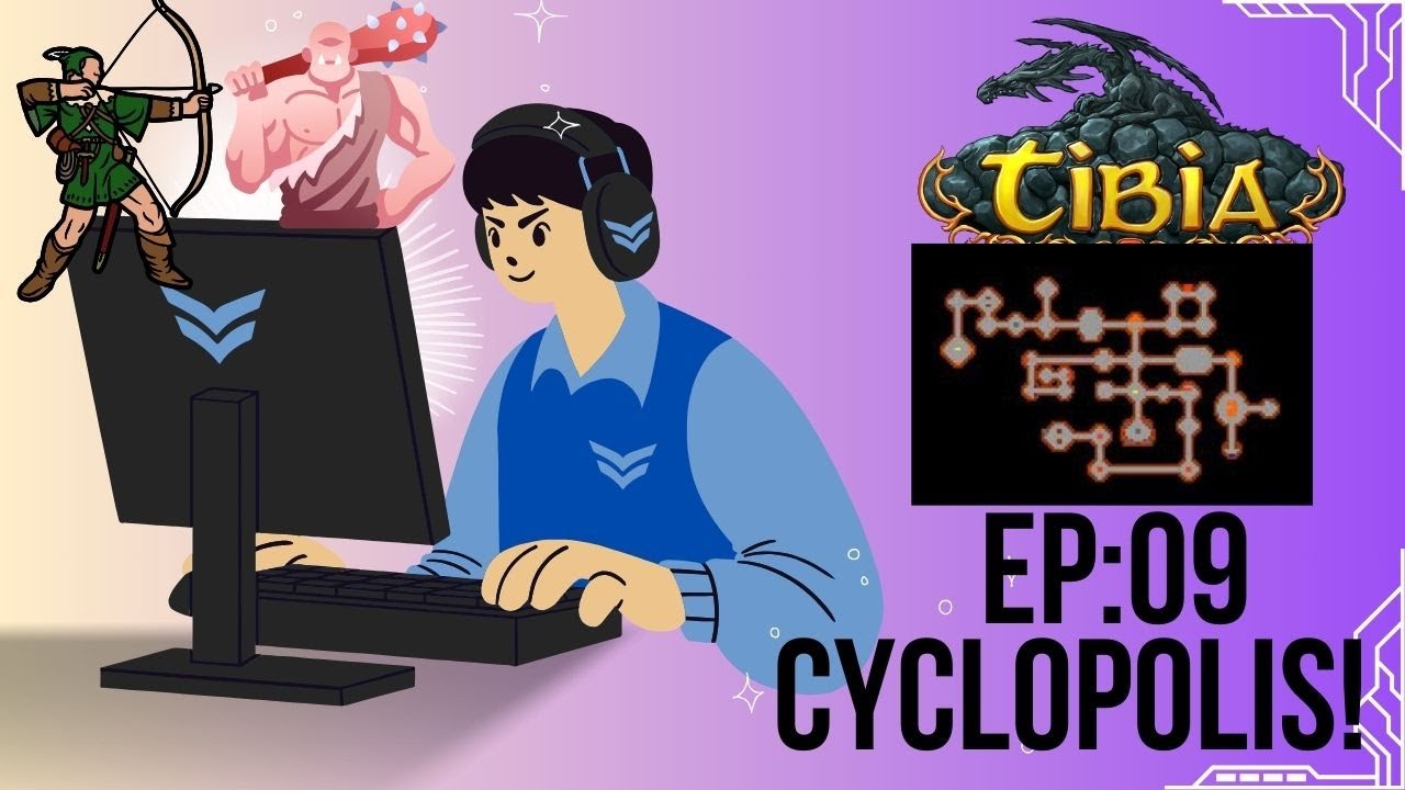 Gameplay - Tibia - EP 09 - Upando Level Em Cyclopolis! - YouTube