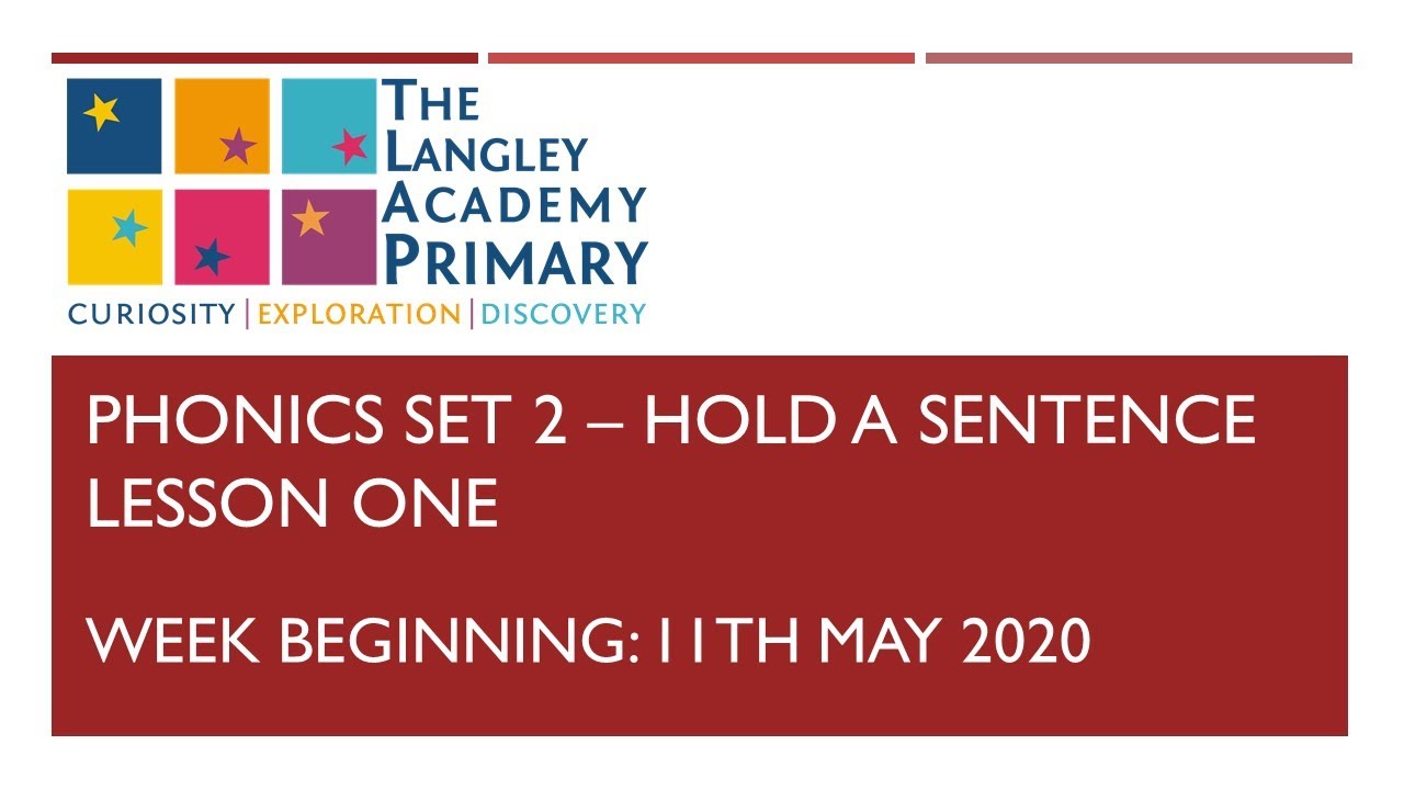 Phonics - Set 2 - Hold a sentence - Lesson One - YouTube