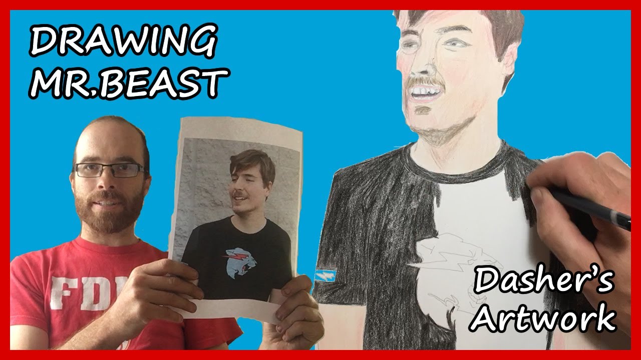 DRAWING MR BEAST (Jimmy Donaldson) - YouTube