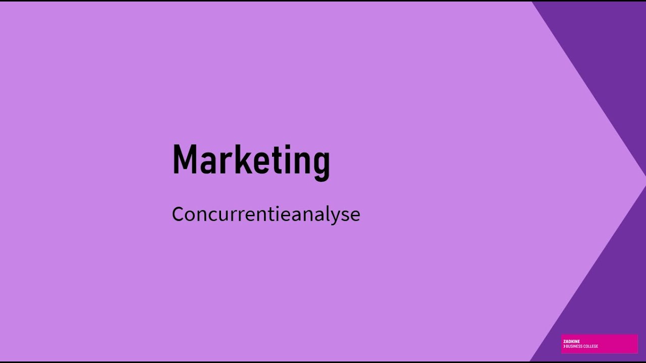 2. Concurrentieanalyse - YouTube