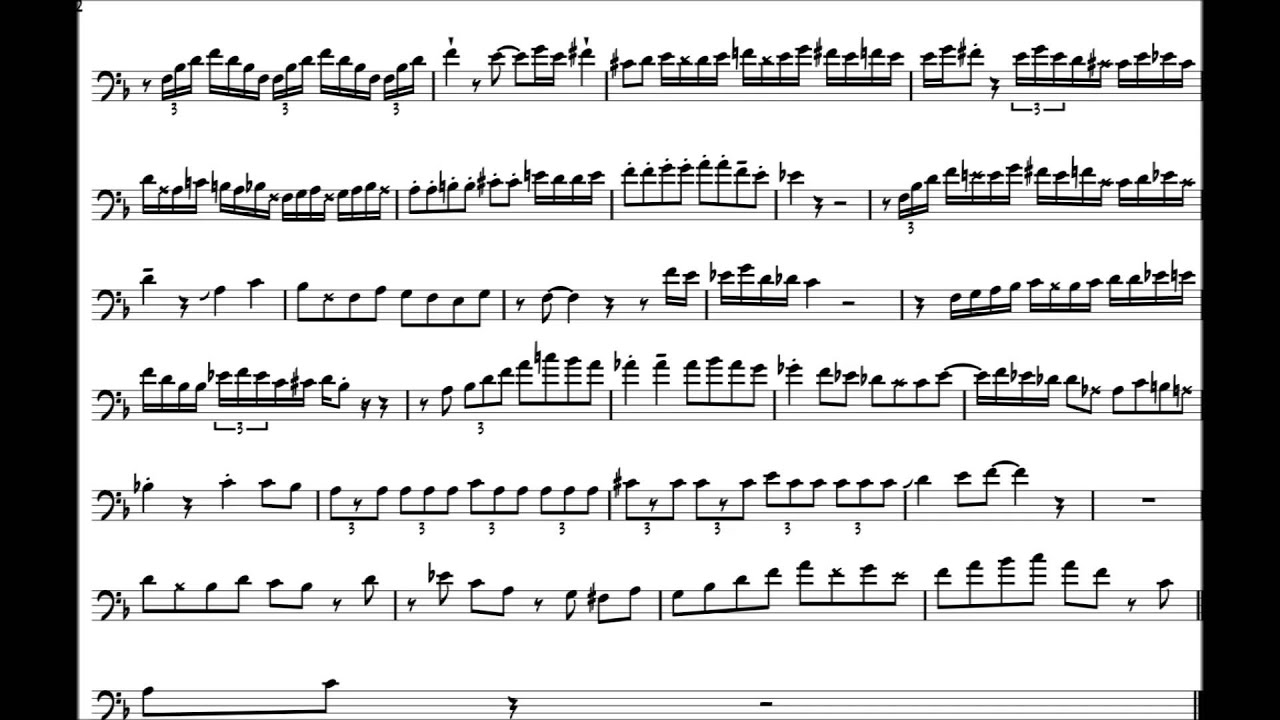 Carl Fontana 'Confirmation' Trombone Solo Transcription - YouTube