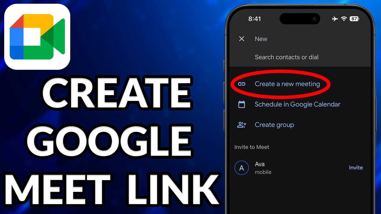 How To Create Google Meet Link In Mobile - YouTube