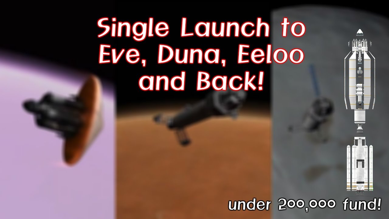 200,000 fund rocket to Eve, Duna, Eeloo and Back! [KSP 1.2.1] - YouTube