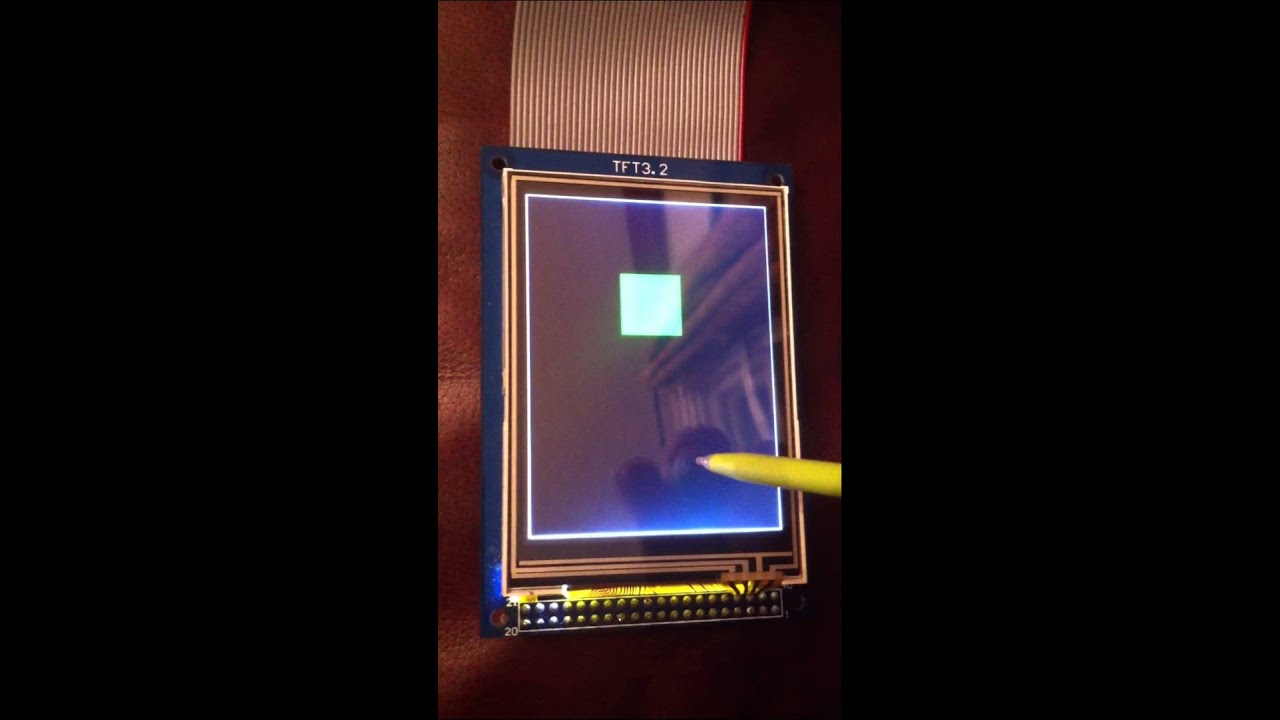 ssd1289 touch screen controlled by microchip pic33fj128mc802 - YouTube