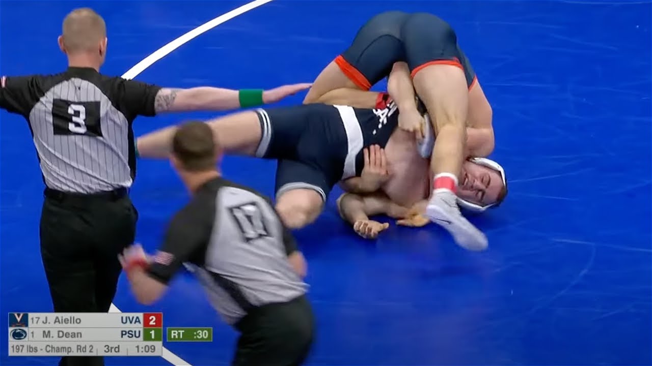 197lbs Max Dean (Penn State) vs Jay Aiello (Virginia) - YouTube