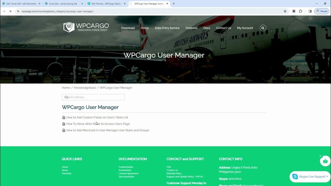 Allow WPCargo Employee to delete users - YouTube
