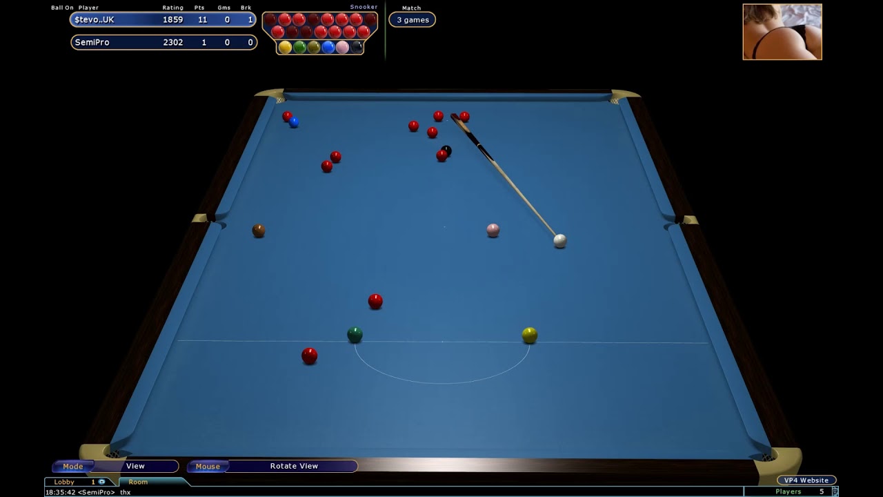 2/2/20 Best of 5 Frames Snooker Round 1 SemiPro v Stevo..UK - YouTube
