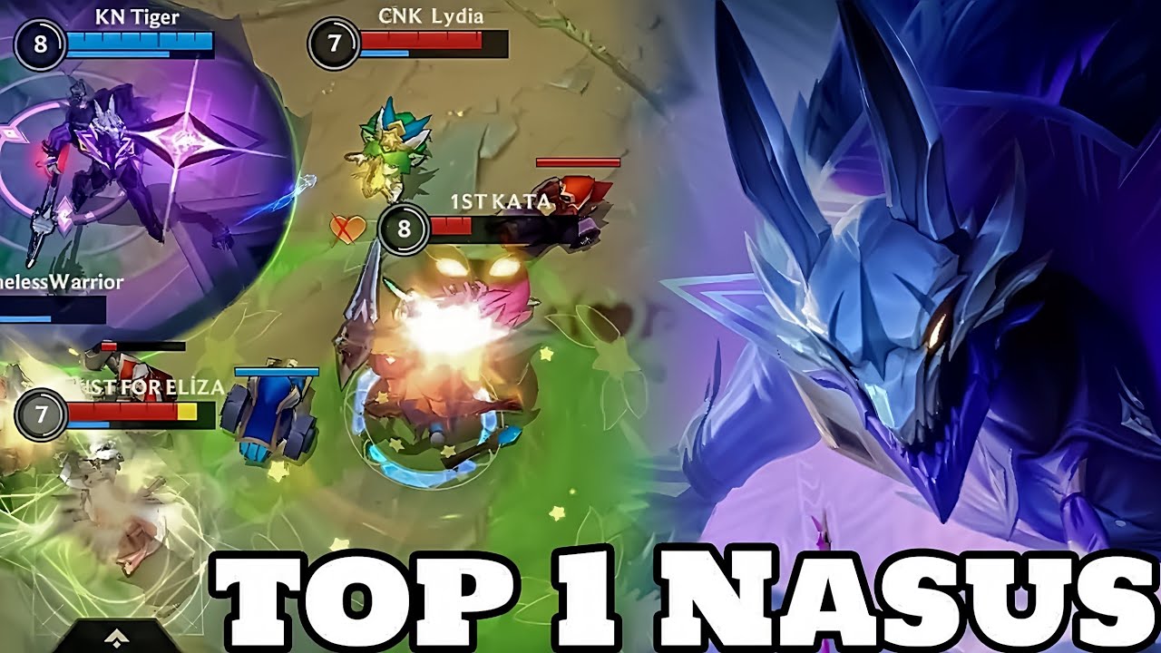 Wild Rift Top 1 Nasus Space Groove Skin Gameplay Rank Challenger season ...