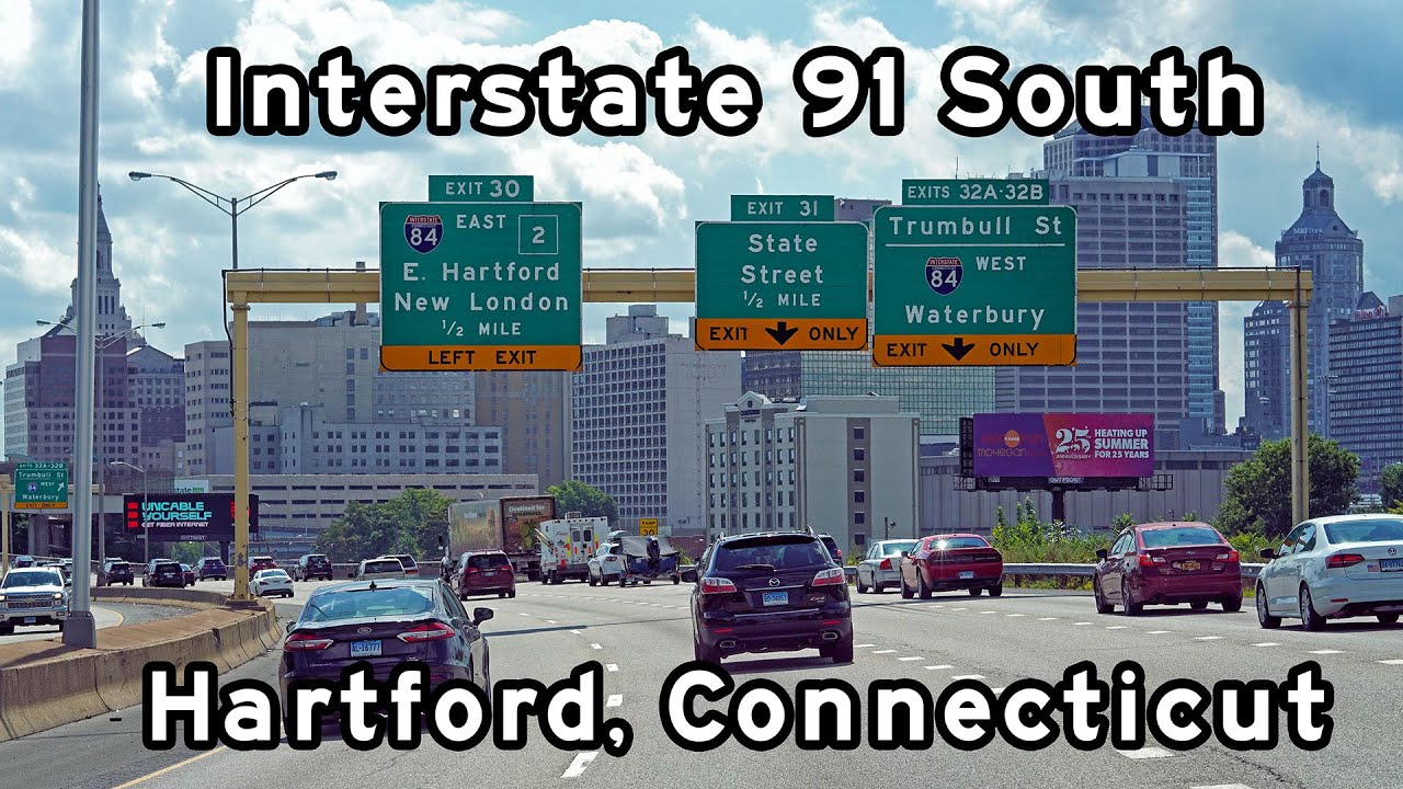 Interstate 91 South - Hartford, Connecticut - YouTube