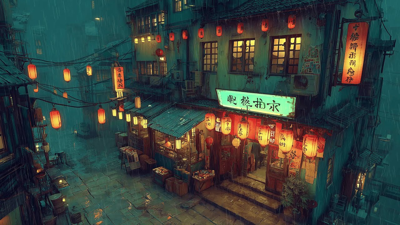 Rain in Kyoto at Midnight 🌙 Nostalgic 80s/90s Lofi for Deep Focus ...