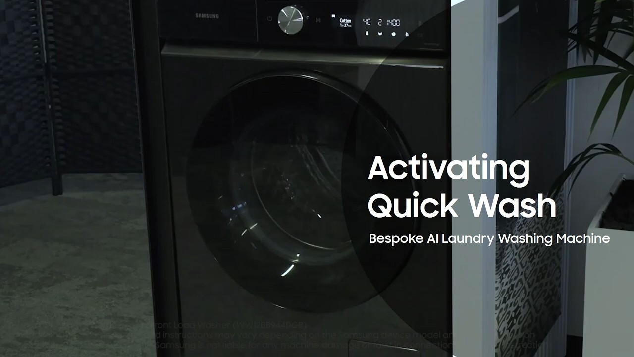 Samsung Bespoke AI Washing Machine Quick Wash | Samsung - YouTube