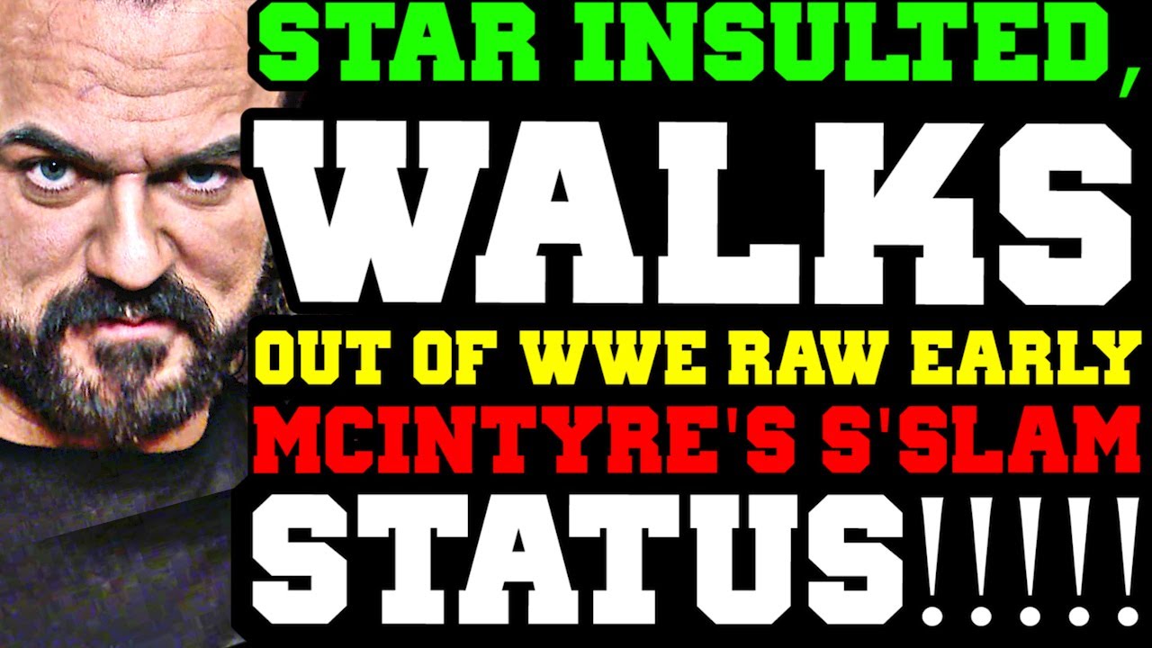 WWE News: Star Walks Out of WWE RAW in Anger! McIntyre’s Status for ...