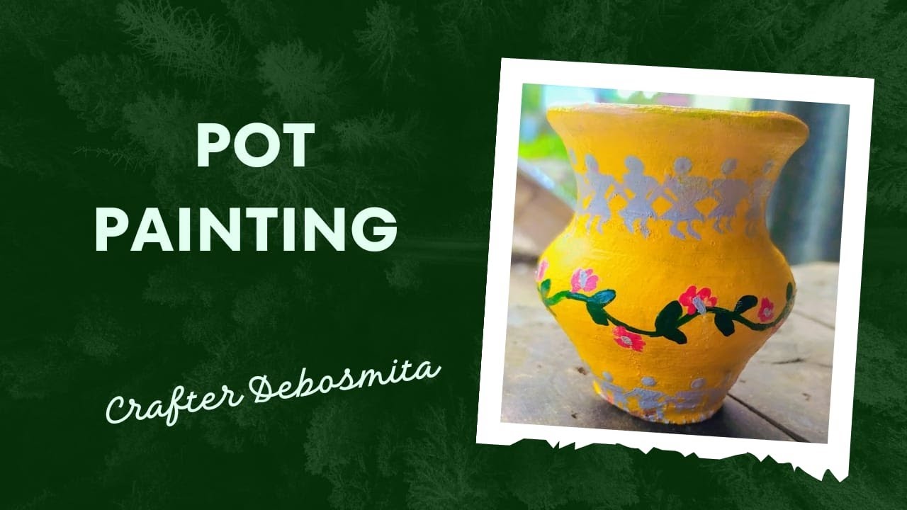 pot painting for home decoration/easy pot decoration ideas for ...