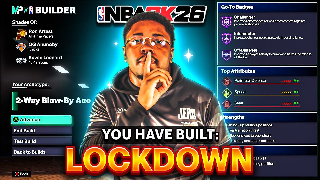 NBA 2K SIGNED PROFESSIONAL SHOWS BEST LOCKDOWN BUILD ON NBA 2K26 ...