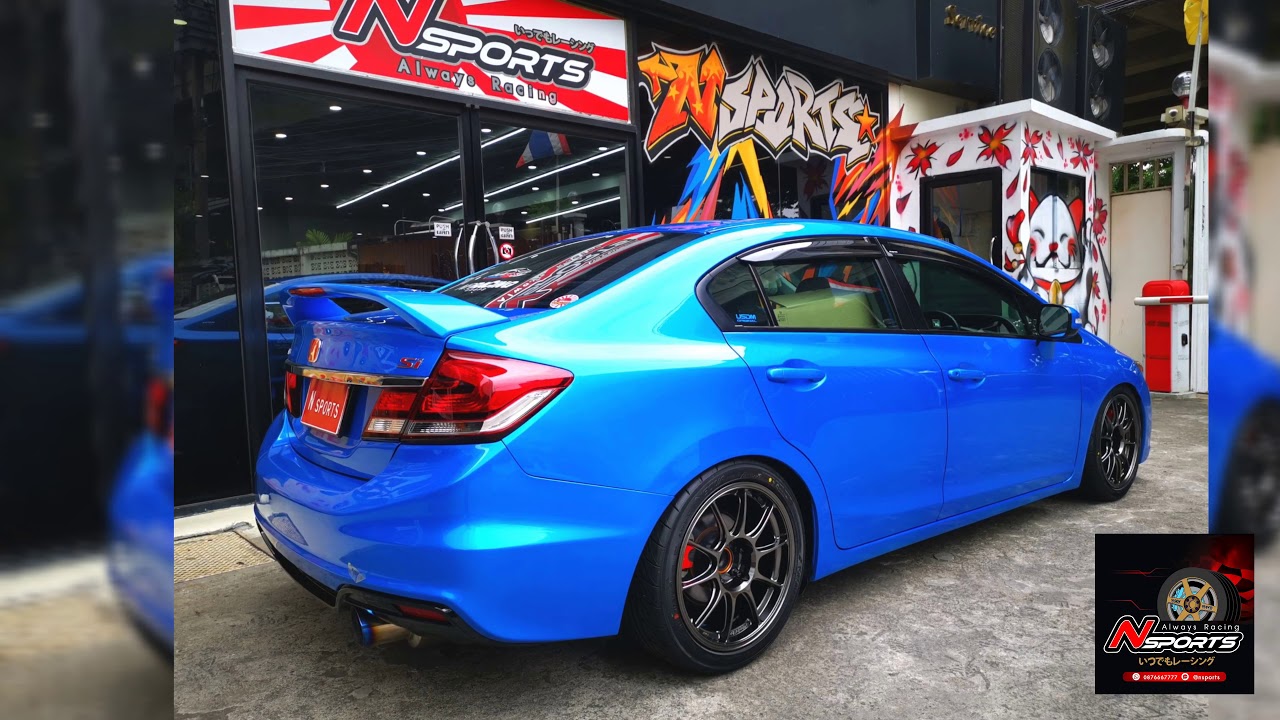 Honda Civic FB + Wedssport Tc105x 17x8+32 5-114.3 พร้อมยาง AD08 215/45 ...