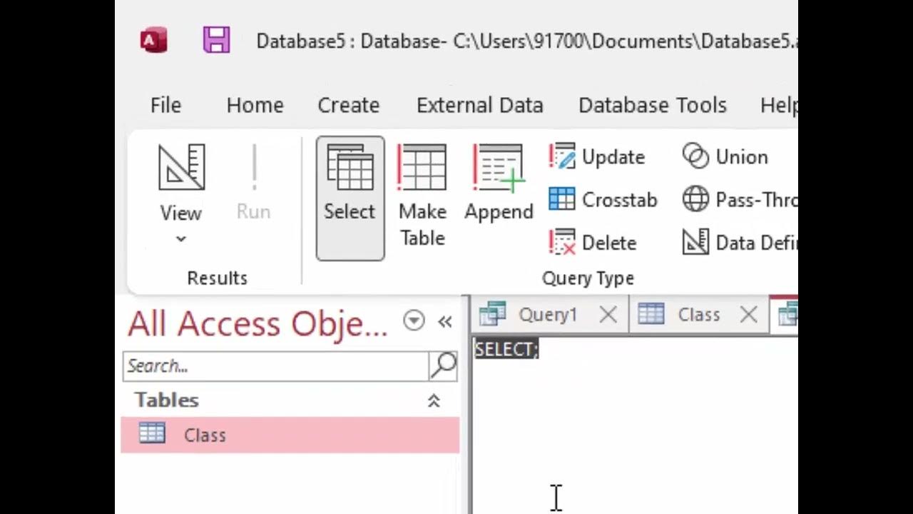 Subquery In Microsoft Access Sql Query Computerexcelsolution Youtube