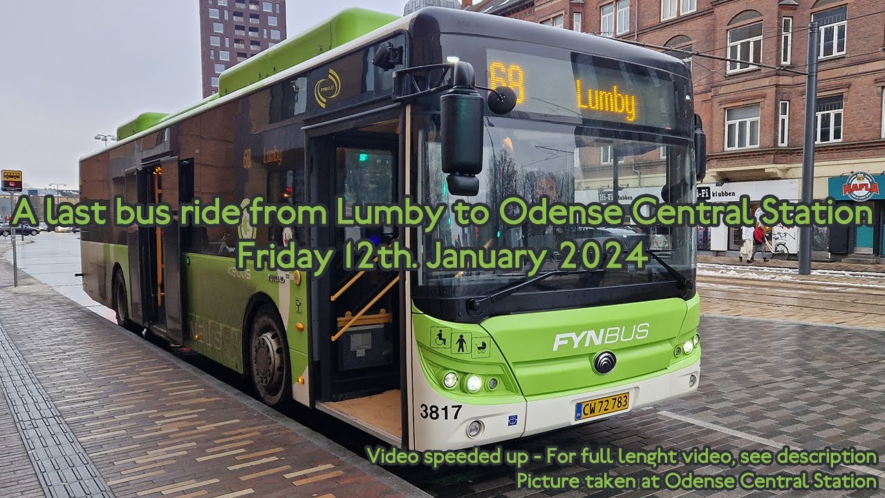 A last bus ride from Lumby to Odense Central Station with bus 68 ...
