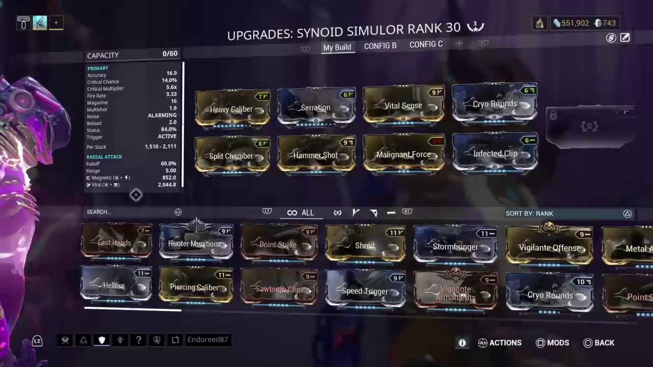 warframe My Nova And Synoid simulor Build - YouTube