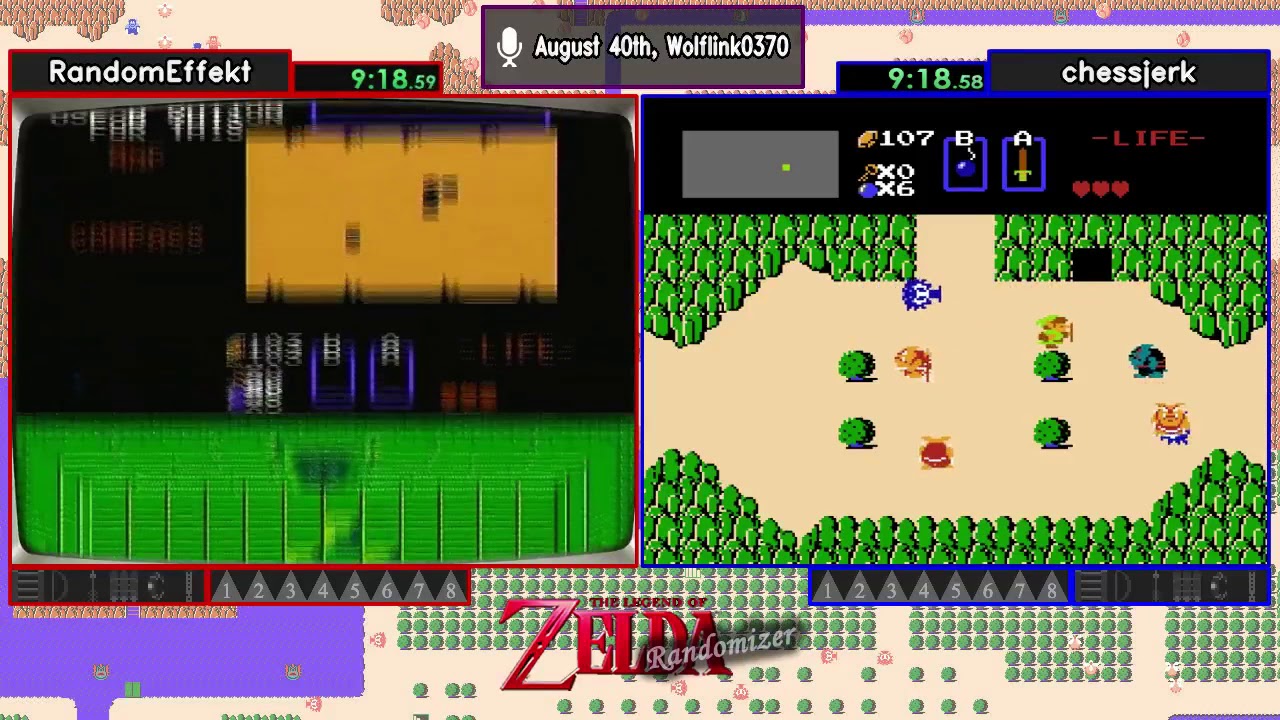 RandomEffekt vs chessjerk. Zelda 1 Randomizer Tournament 2018 - YouTube