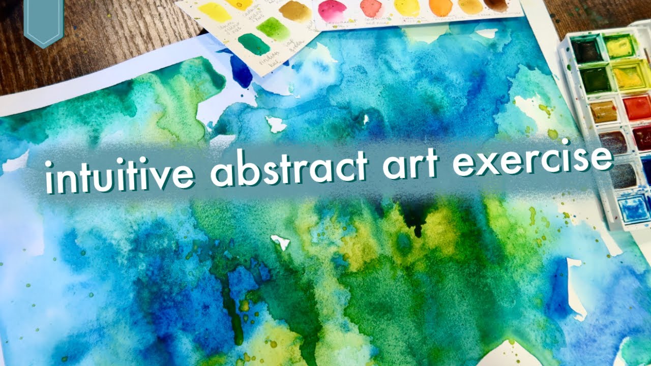 Mindful Art Exercise Abstract Watercolour Painting - YouTube