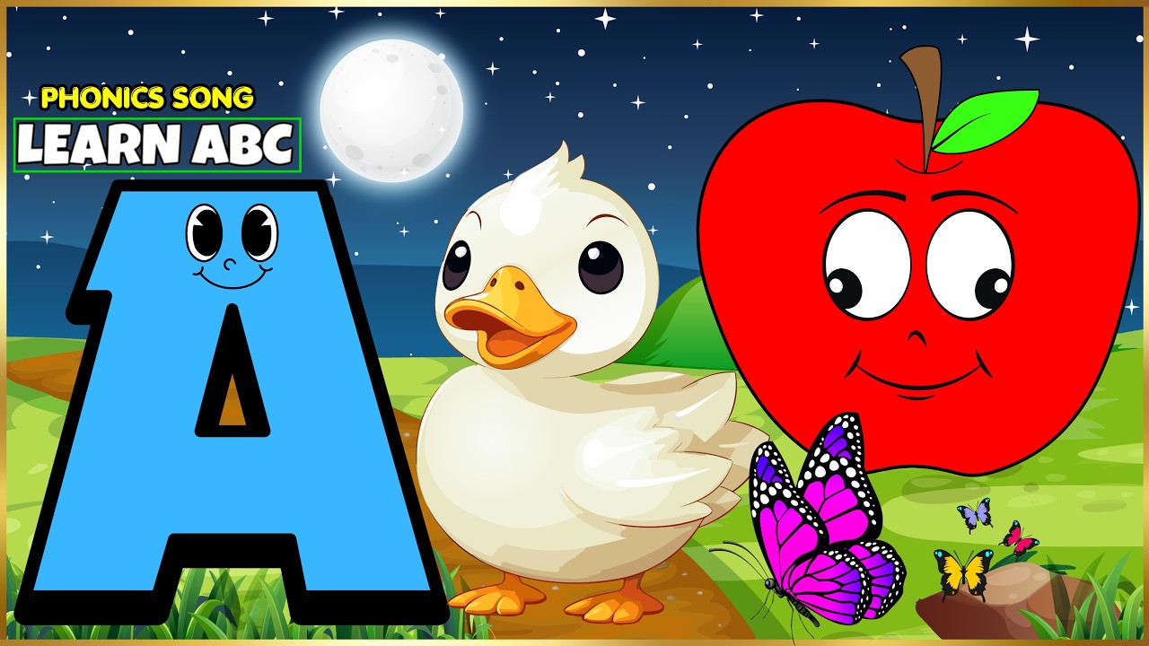A to Z Phonics Song 🍎🦋📷 | ABC Songs for Kids | Learn Alphabet Sounds 🎶 ...