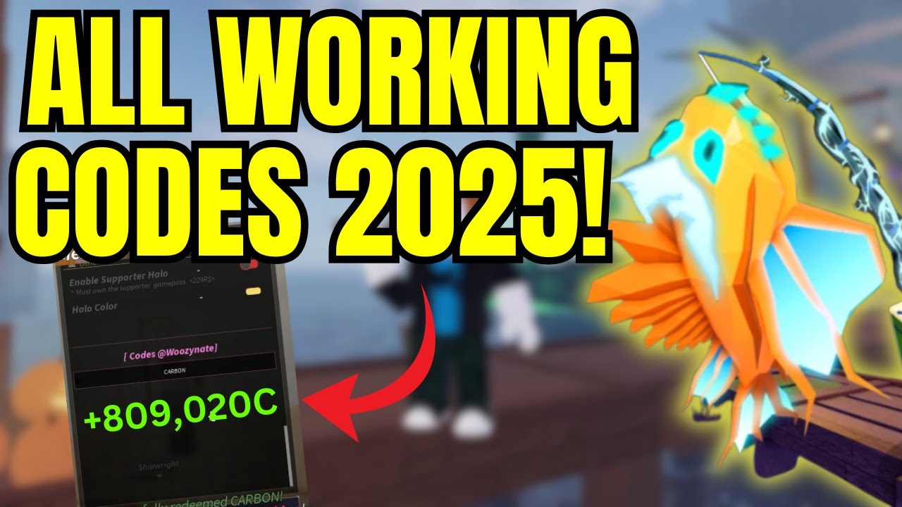 *NEW* ALL WORKING CODES FOR FISCH [UPDATED 2025!] 🎁 ROBLOX FISCH CODES ...