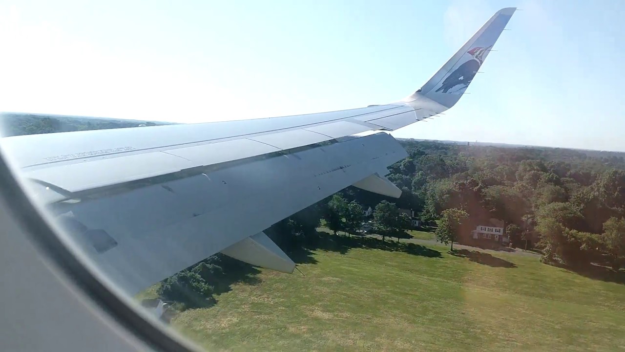 FRONTIER A320 NEO - hard landing Orlando to trenton - YouTube