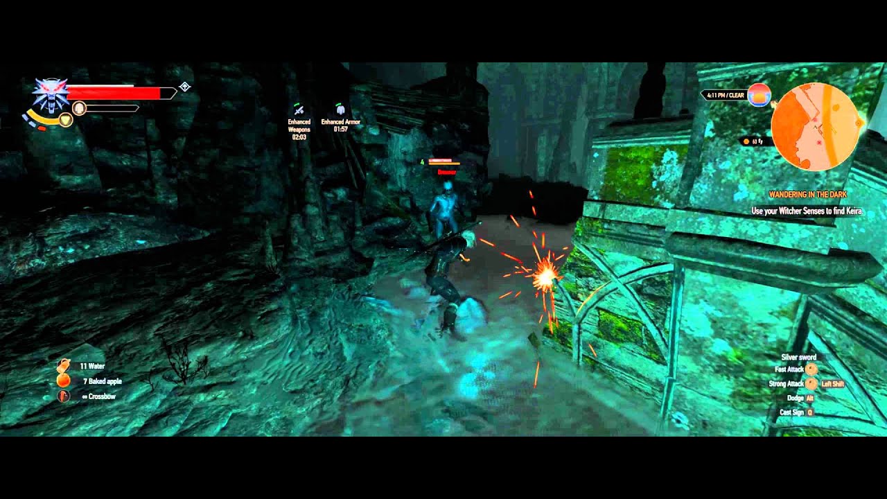 witcher 3 drowner combat scene [death march] - YouTube